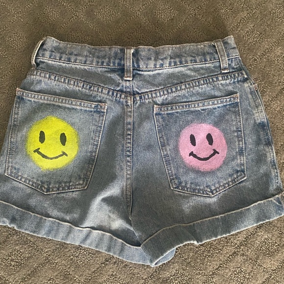 American Apparel | Shorts | American Apparel Denim Smiley Face Short ...